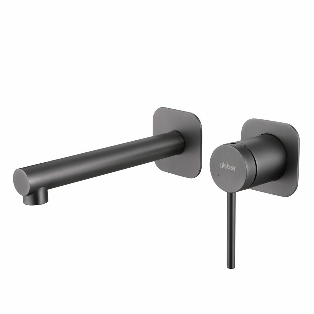 Смеситель ABBER Emotion AF8812NG для раковины скрытого монтажа, никель (оружейная сталь gan metal)