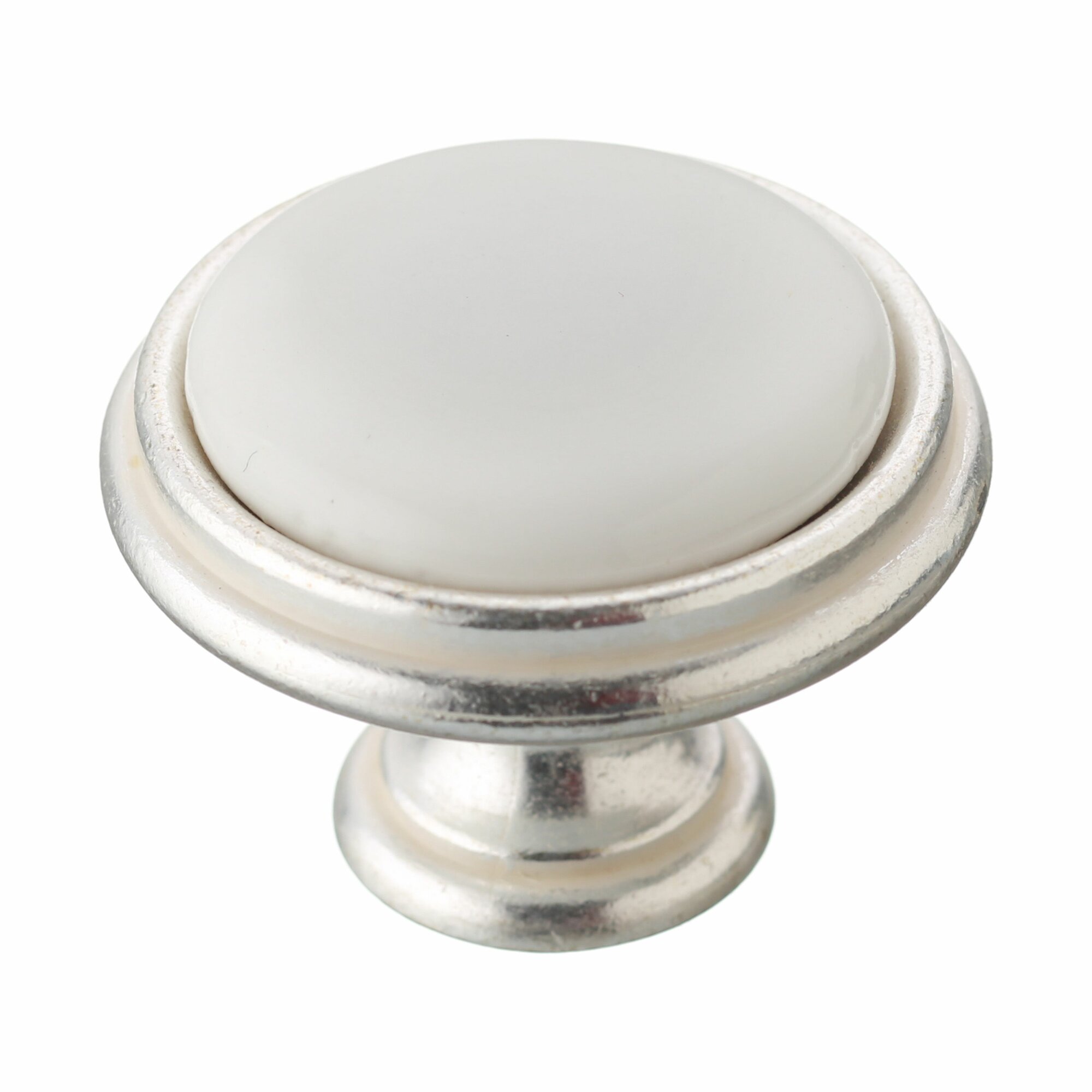 Ручка мебельная кнопка GIUSTI LINEA ROMANTIC P77.00.00. M5G винтажное светлое серебро