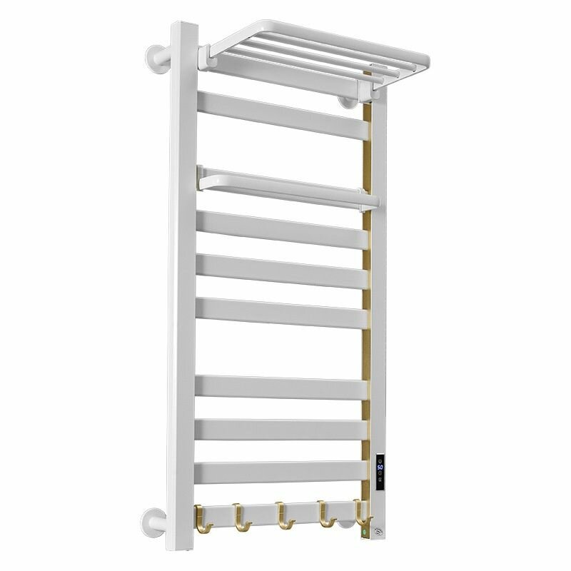 Белая электрическая вешалка для полотенец 96*48CM Блок питания на нижней правой стороне