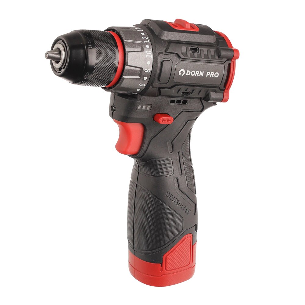 Шуруповерт аккумуляторный бесщеточный DORN PRO DPCDBL 16,8-2, 2х2,0 Ач 16,8 В