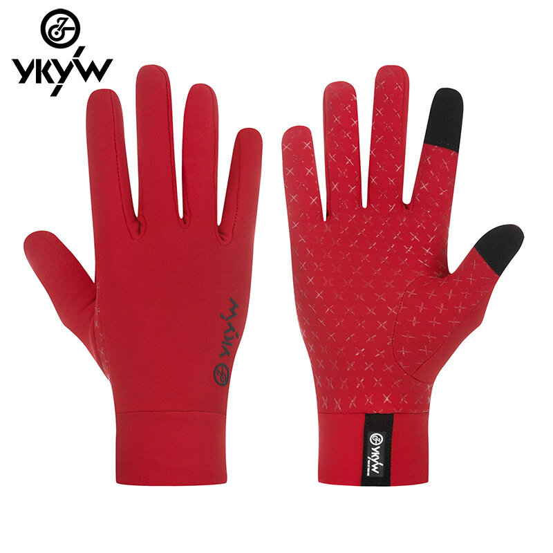 Перчатки YKYWBIKE YGLT1542, зимние, водонепроницаемые, красные, XL