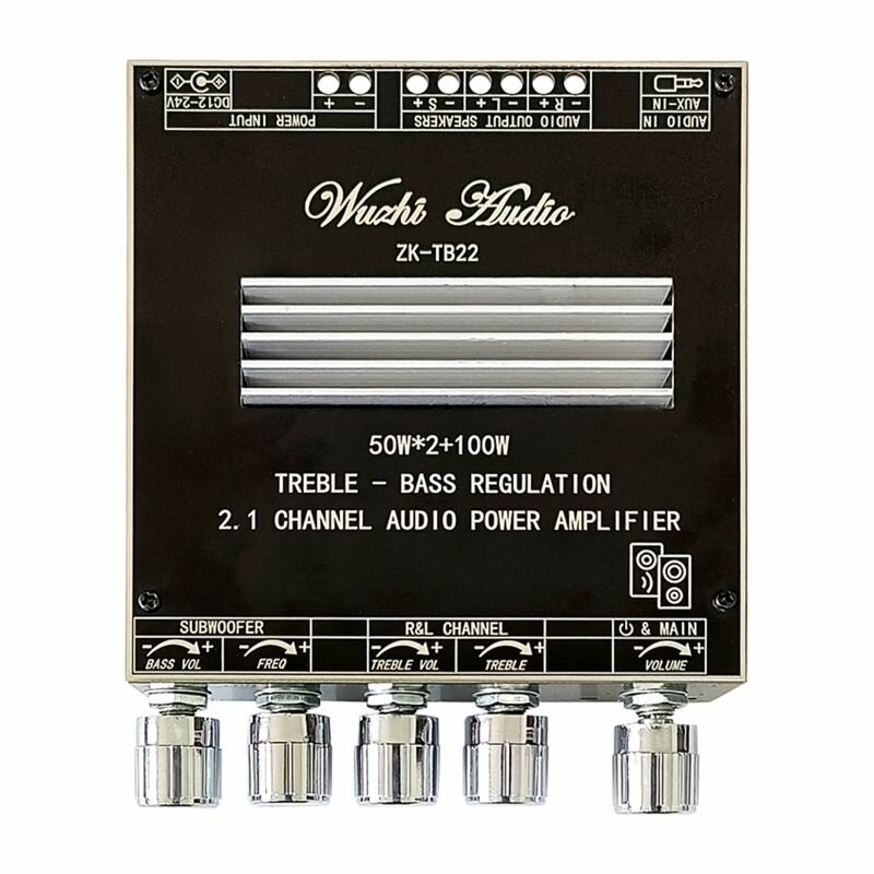 Плата усилителя BT5.1 2,1-канальный мини-стерео аудиоприемник TPA3116D2 Беспроводной цифровой усилитель высокой мощности-модуль для DIY