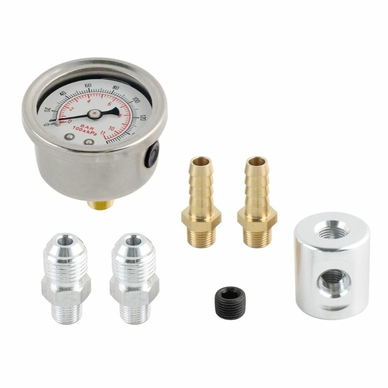 Топливный манометр 0-160PSI 1/8NPT, - с разъемом