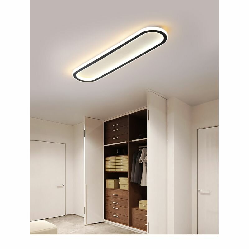 Короче говоря, современная гостиная, гостиная, столовая, освещающая коридор