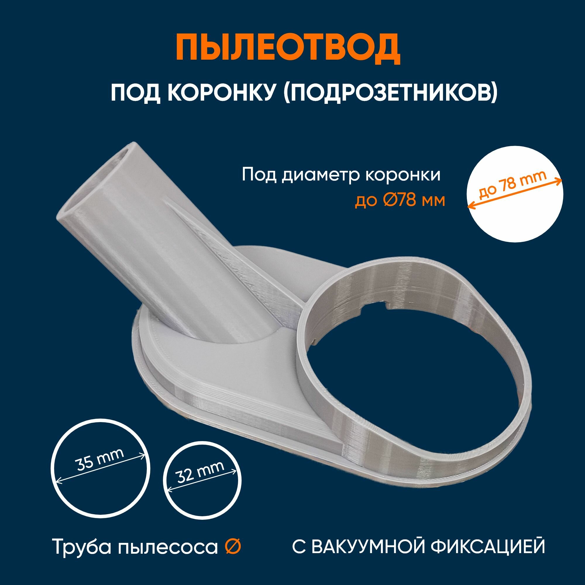 Пылеотвод для сверления и бурения/ Насадка на пылесос