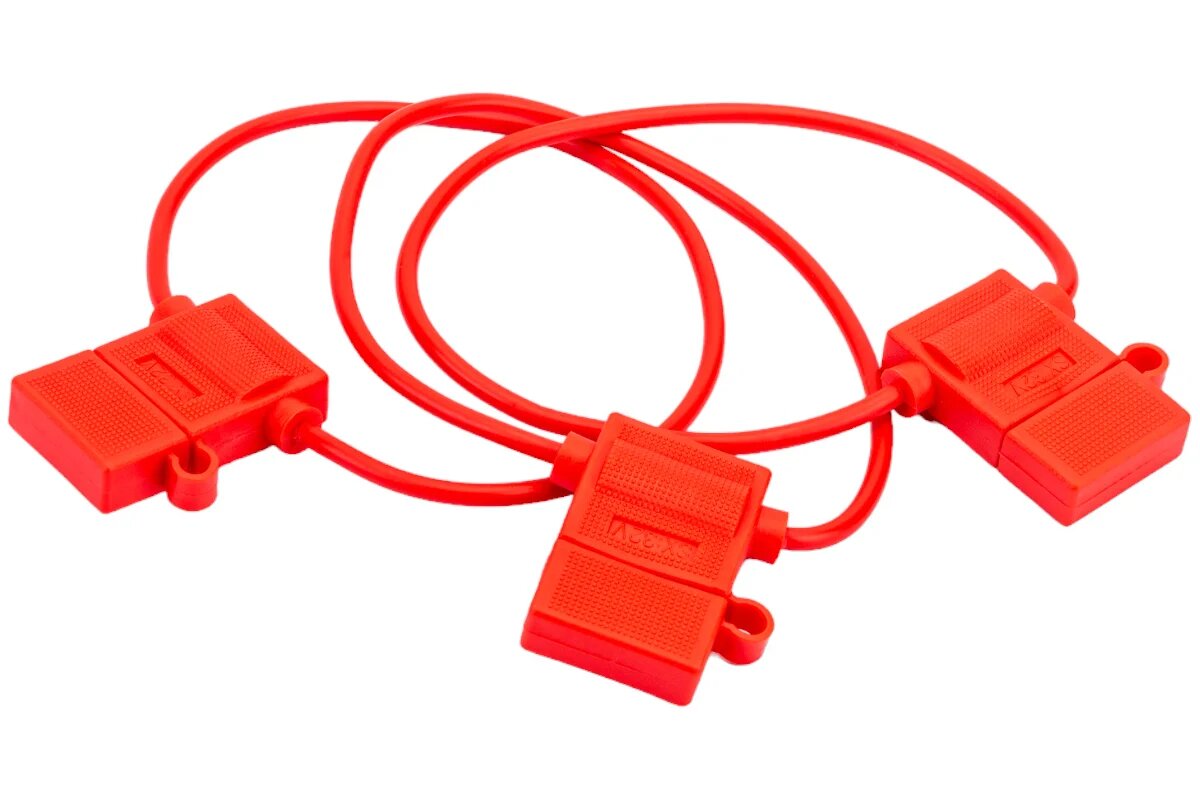 REXANT держатель предохранителя типа стандарт с крышкой красной, набор 50 шт, 16-0421-4