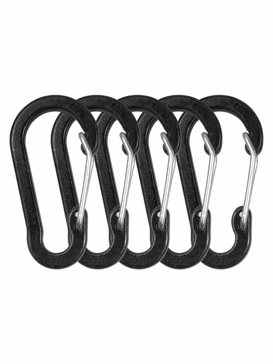 Мини-зажимы-карабины из алюминиевого сплава, 5 шт, брелок с кольцами D для кемпинга, пешего туризма, рыбалки, альпинизма