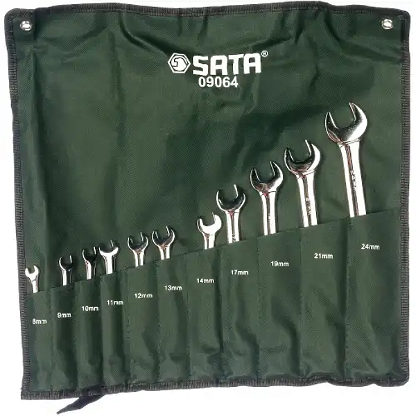SATA 09064 ключи (набор) 11пр. комбинированные (metric) чехол.