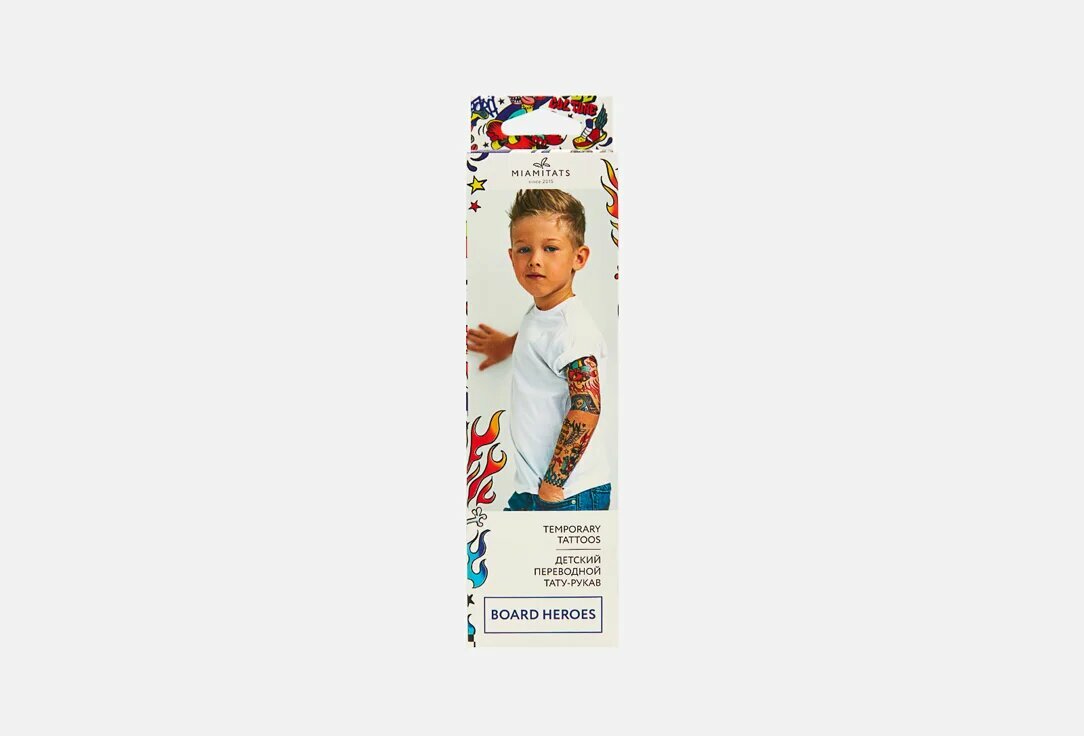 Тату-рукав переводной MIAMITATS "KIDS Board Heroes", детский