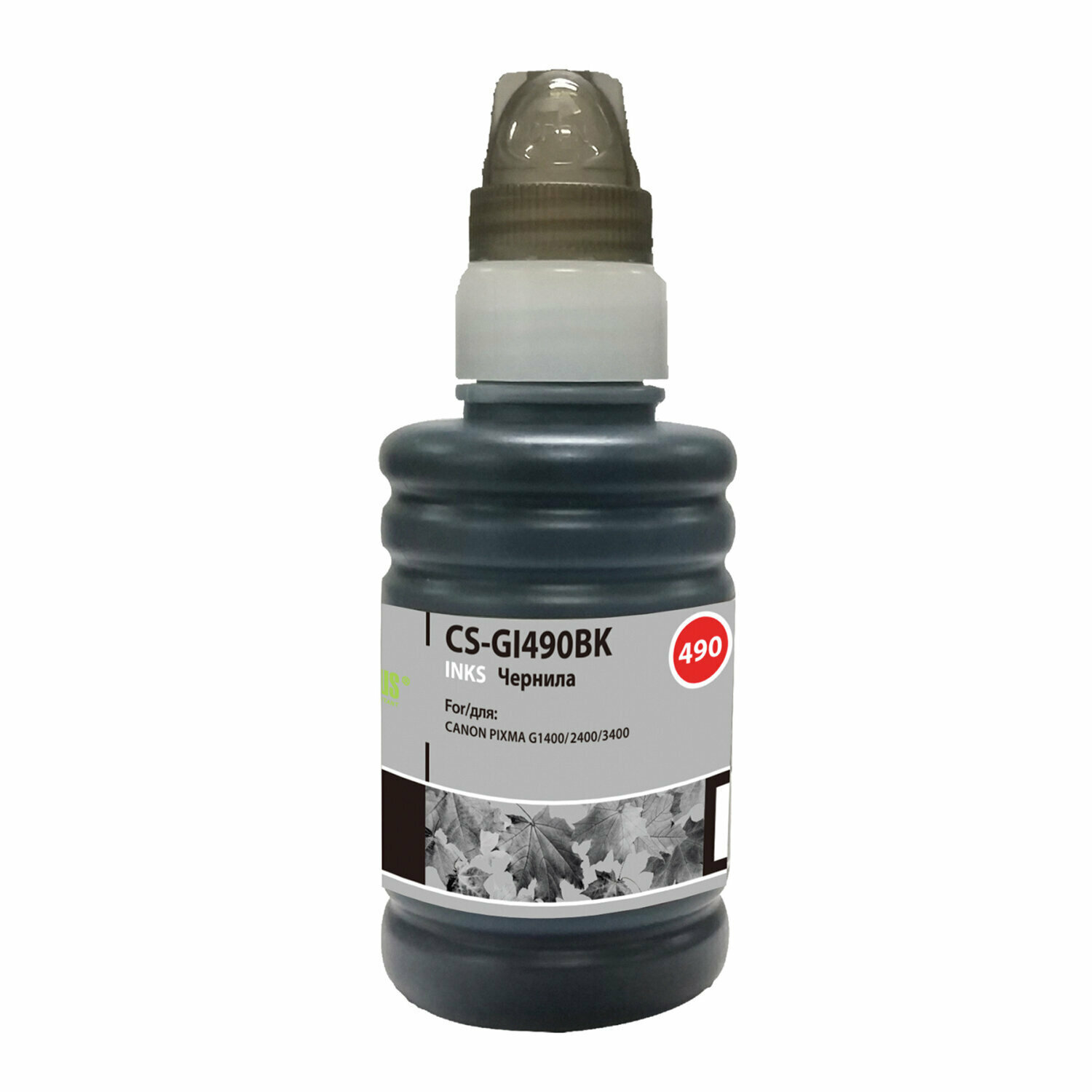 Чернила для принтера CACTUS для СНПЧ Canon Pixma G1400, G2400, G3400, черные, 0,1 л (CS-GI490BK)
