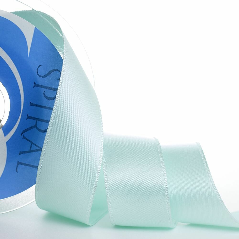 Лента атласная SAFISA Двусторонняя, 11 мм, 25 м, цвет 53, Ментоловый
