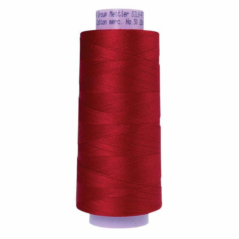 Нить для машинного квилтинга METTLER "Silk Finish", Cotton 50, 1829 м, цвет 0504, Country Red