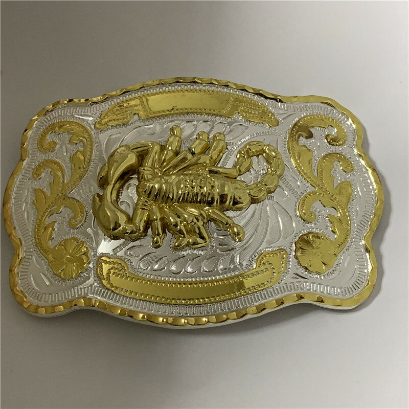 Пряжка для ремня 40 мм. Бляха на ремень металлическая с большой золотой скорпион