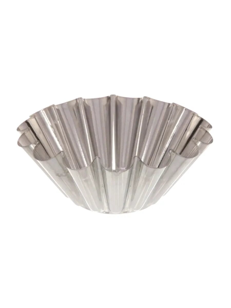 Форма для выпечки Никис ФК-1, для куличей, круглая, серебристая, 20,9 см x 8,2 см