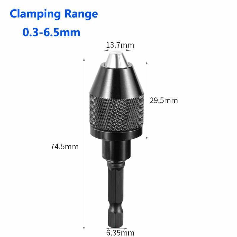 Мини-сверлильный патрон без ключа 0,3-8 мм, самозатягивающиеся сверла для электродрели, Цанга инструменты для крепления 1/4 дюйма, шестигранный хвостовик, быстрая строта