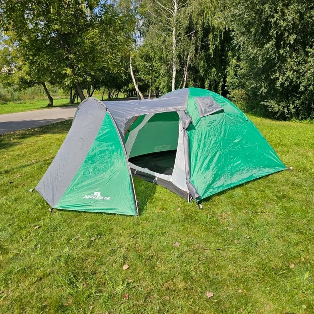 Палатка MirCamping, туристическая, четыехместная, с тамбуром, двухслойная