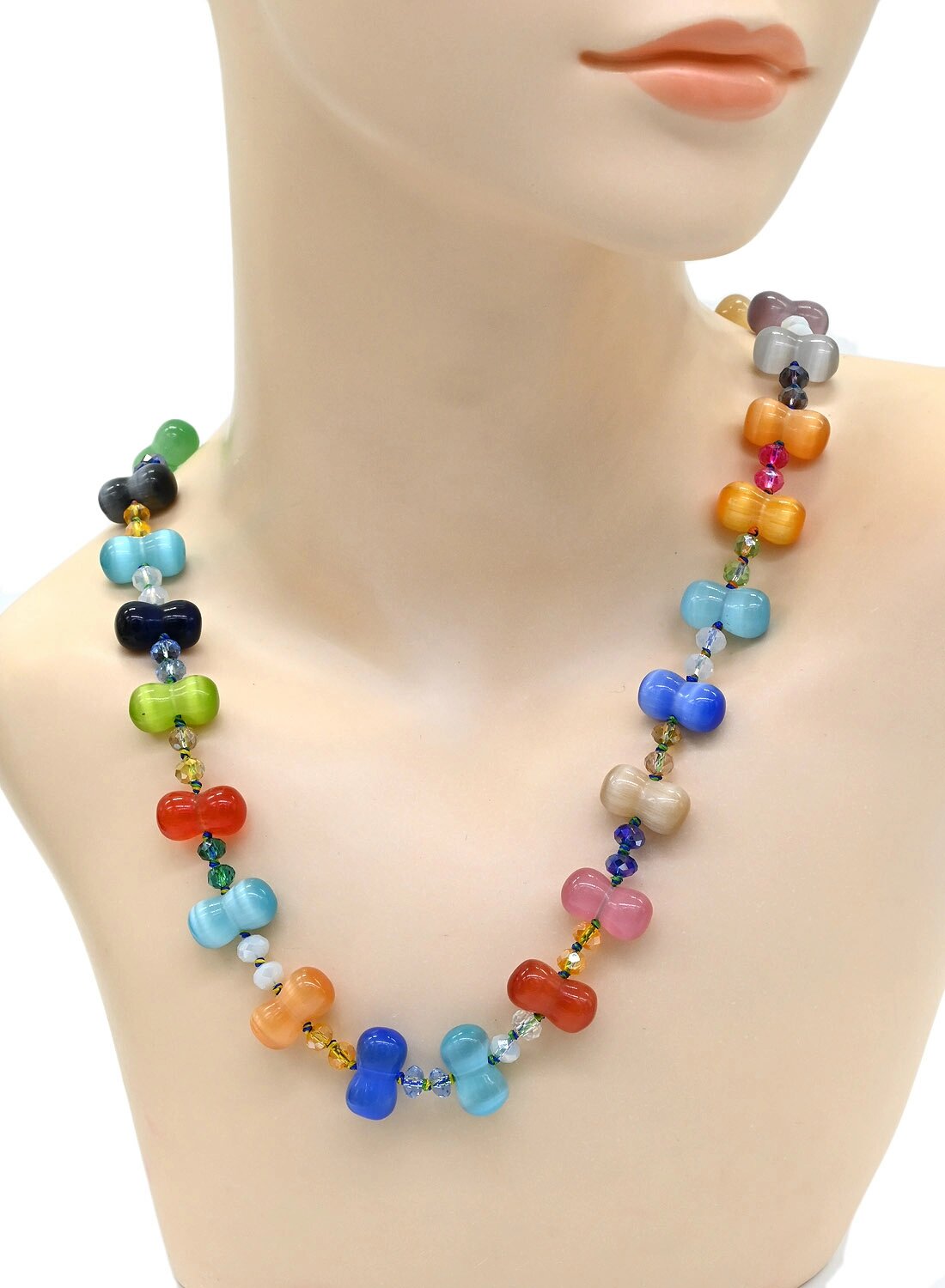 Бусы, кошачий глаз