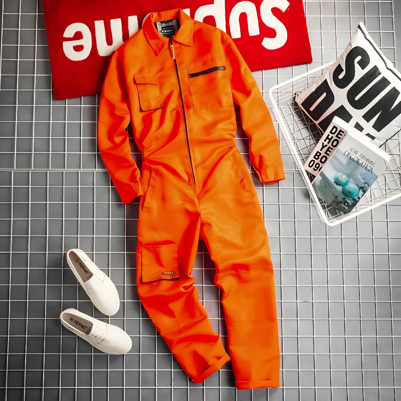 Мужские комбинезоны / Полукомбинезоны брюки, всесезонный, полиэстер