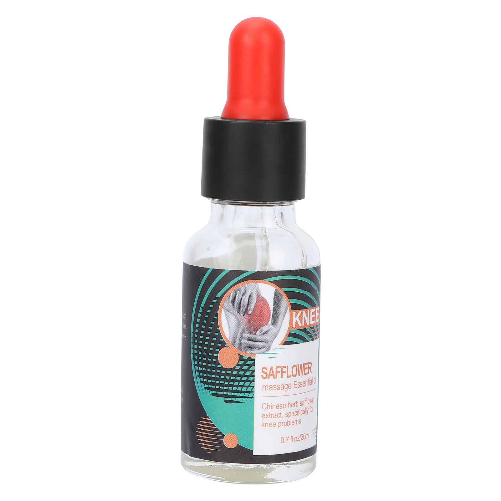 LANSIYI Натуральное растительное масло, впитывающееся, для снятия дискомфорта в коленях, массажное масло из сафлора, 20 мл