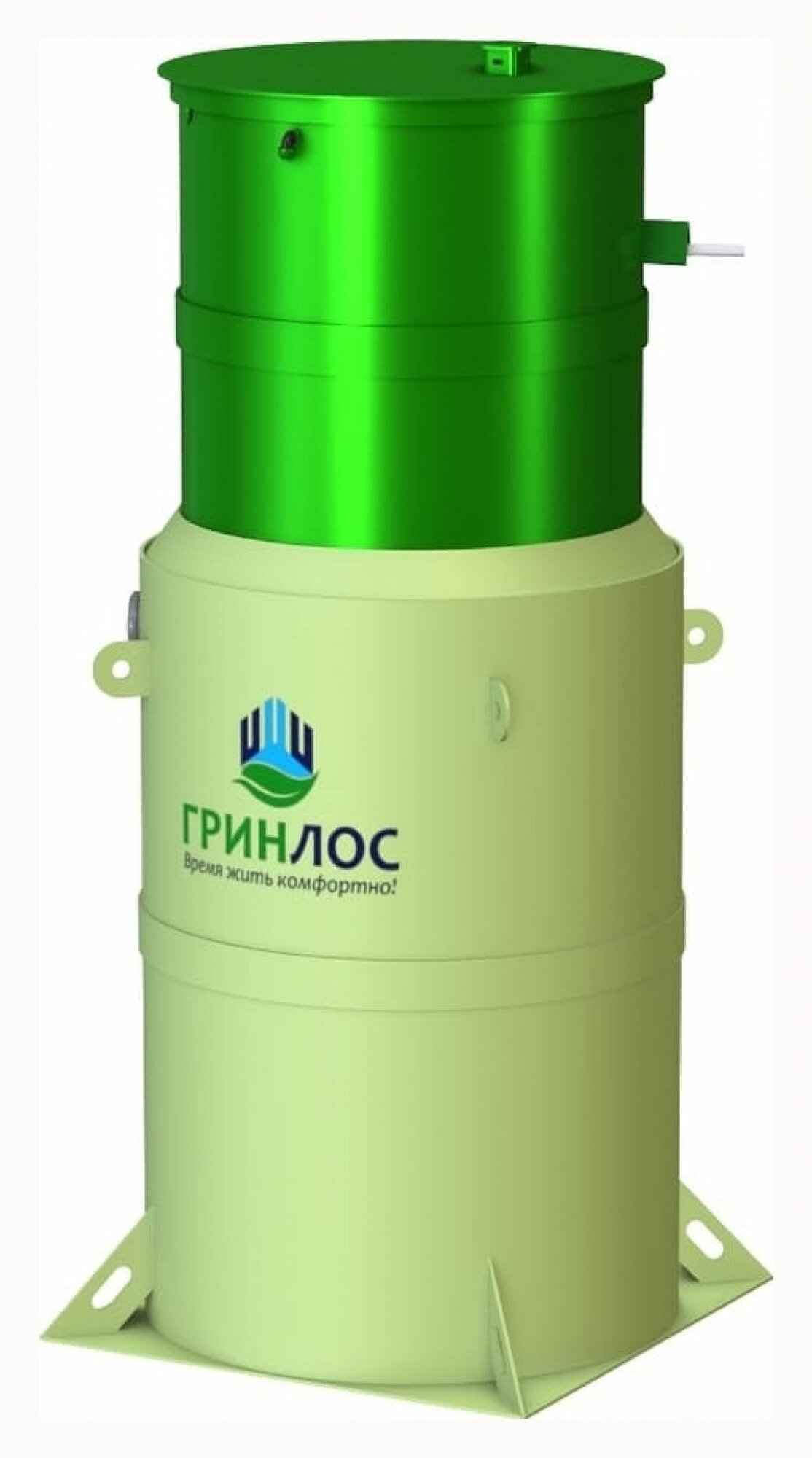 Септик для дома Гринлос Аэро Лайт 9 Пр Миди (2 м3/сут, с насосом, на 9 человек)