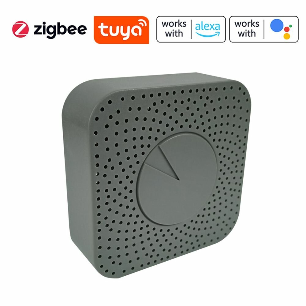 Tuya ZigBee Air Quality Monitor 5-в-1: детектор CO2, HCHO, VOC, температуры, влажности, дистанционное управление через приложение, сигнализация, совместимая с Alexa для домашнего офиса