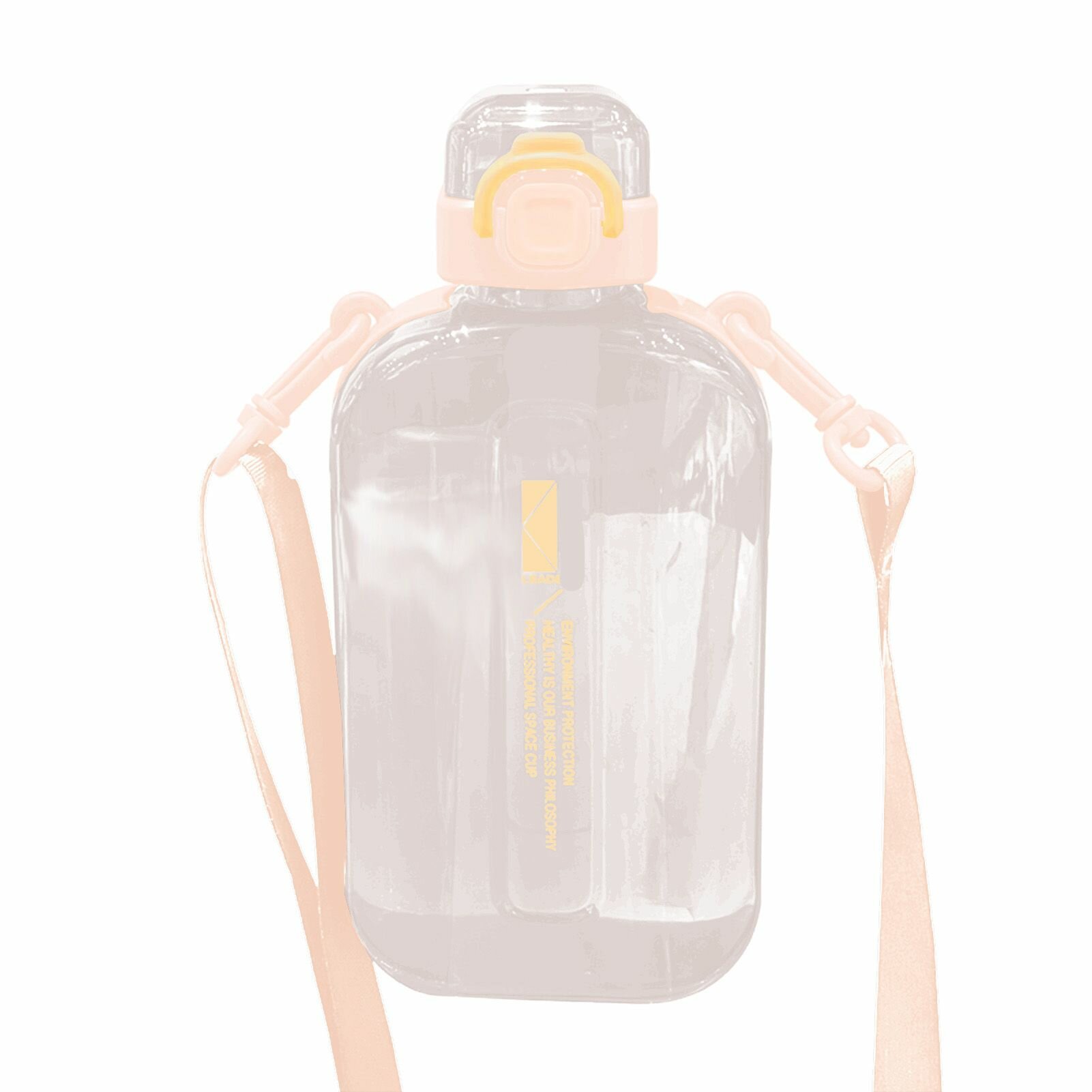 Плоская бутылка для воды, спортивная, для открытого воздуха, 750 мл, офисная кружка, большая емкость, со шкалой