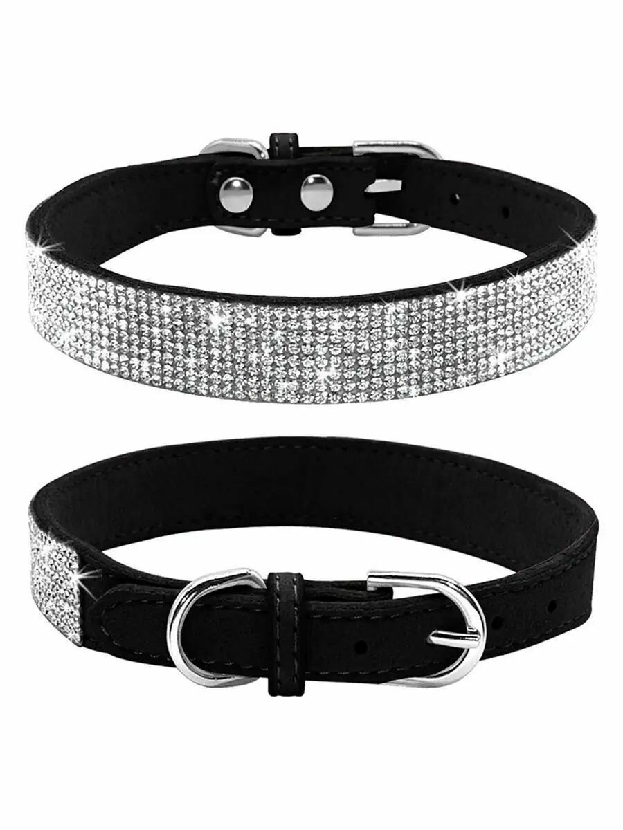 Ошейник со стразами для кошек собак животных