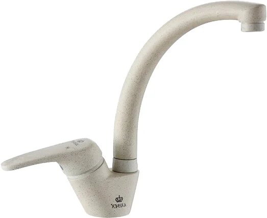 Смеситель для кухни Kaiser County 55244-1 с поворотным изливом, бежевый, матовый, однорычажный, латунный, с керамическим картриджем