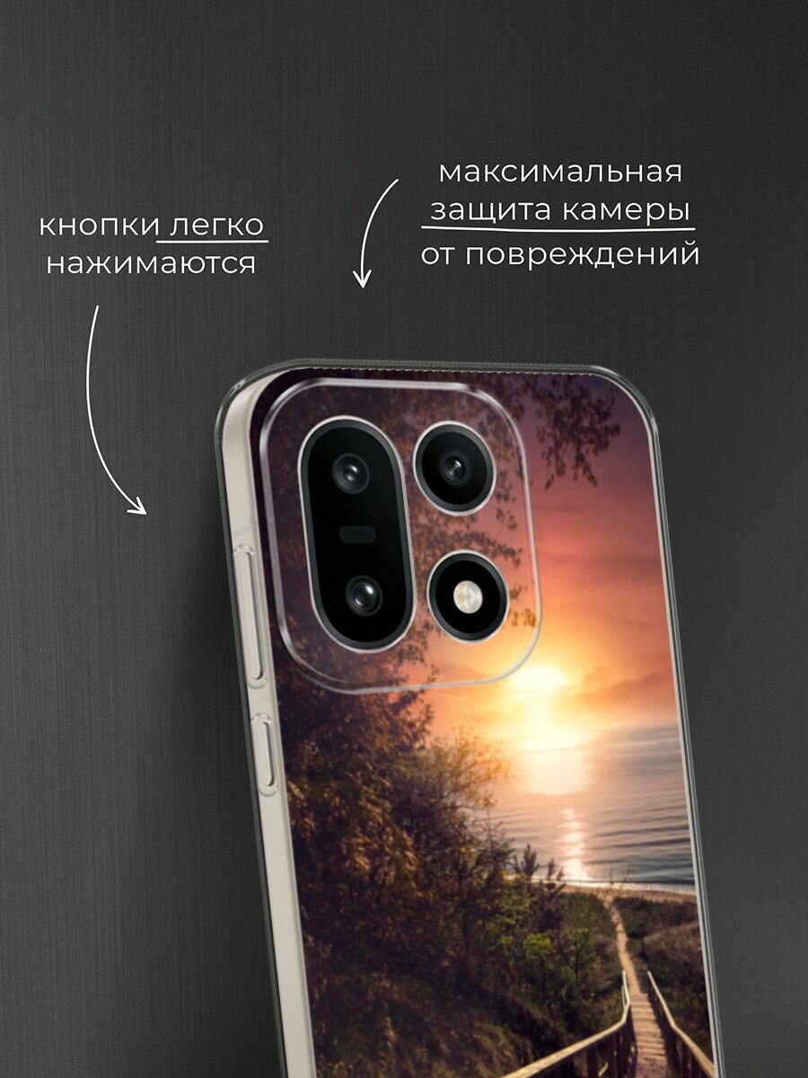 Силиконовый чехол на OnePlus 15 / Ван Плас 15 с принтом Мост у воды — фото 1