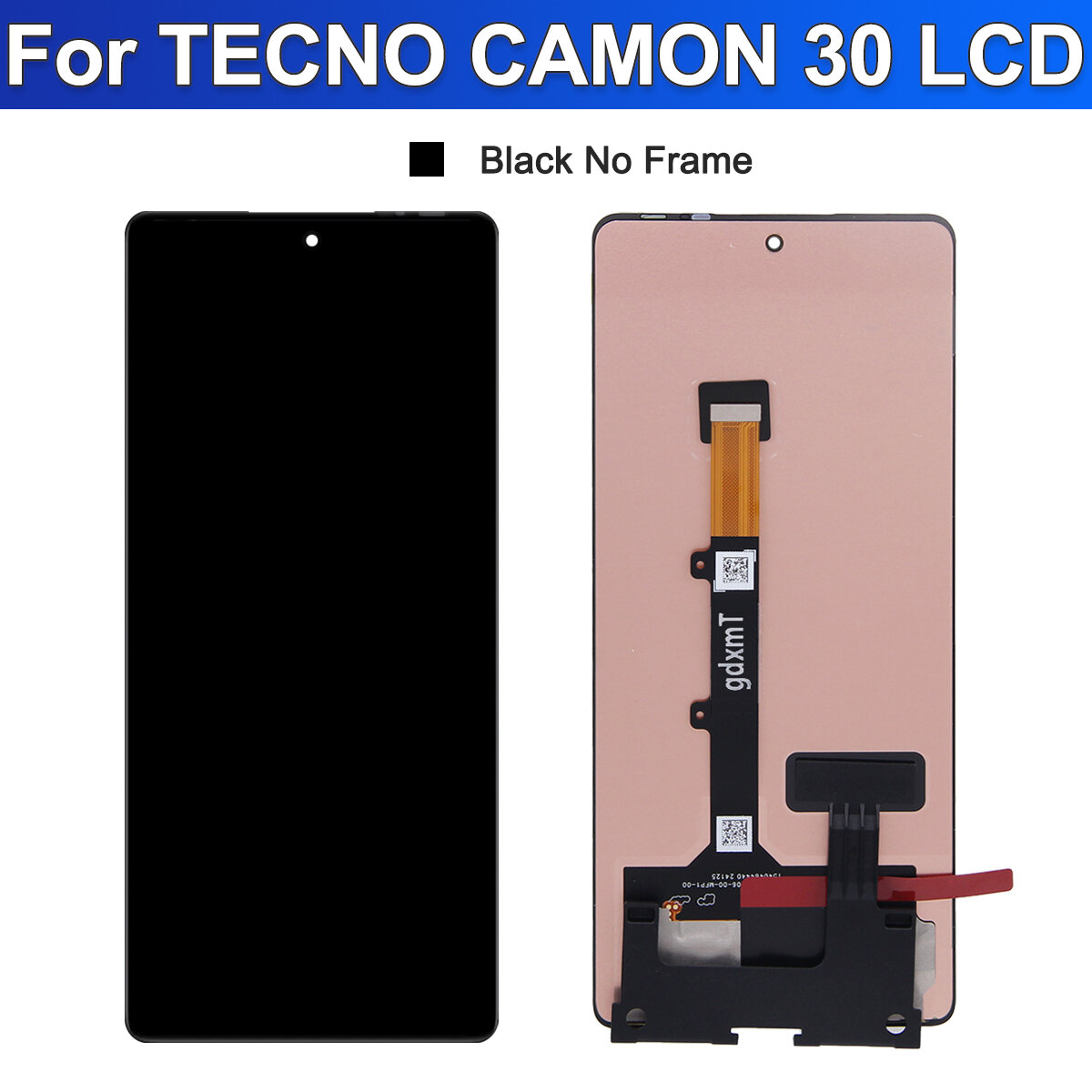 Дисплей Для Tecno Camon 30 (CL6, CL6k) в сборе с тачскрином, черный -AMOLED