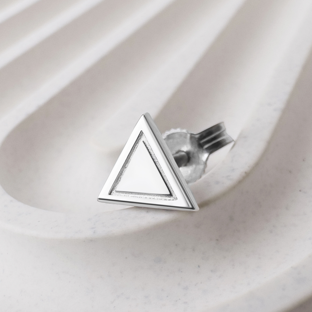 Серьги пусеты, серебро, 925 проба, родирование