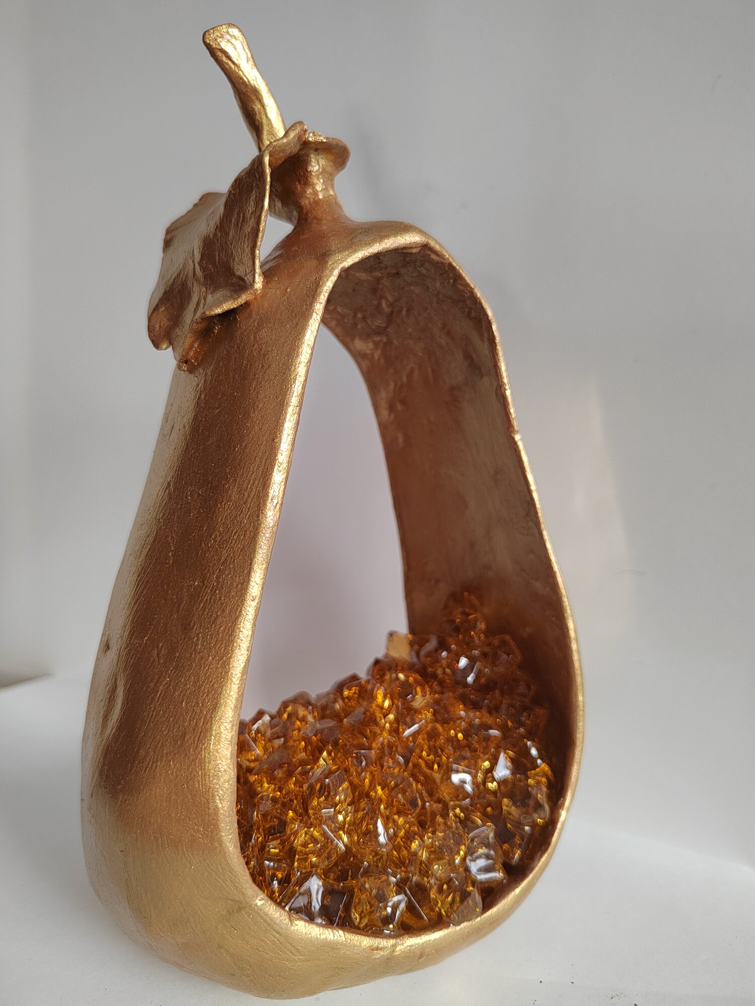 Декоративная "Груша", интерьерный аксессуар, полимерная глина