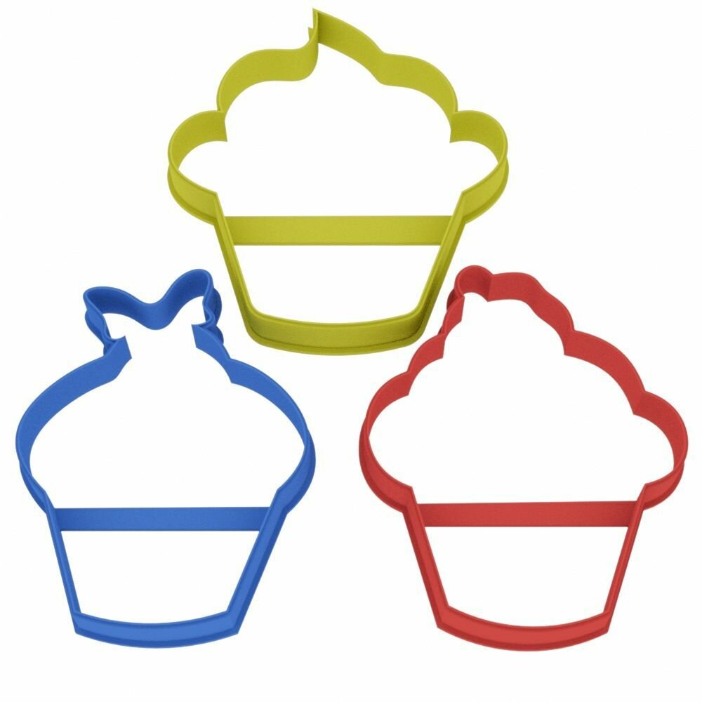 Формочки для печенья и пряников Пирожное, набор 3 шт.