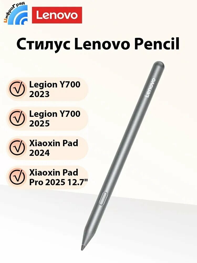Стилус Lenovo Stylus Pen для Xiaoxin Pad 2024 Legion Y700 2025 Зарядка типа-c Планшетный карандаш