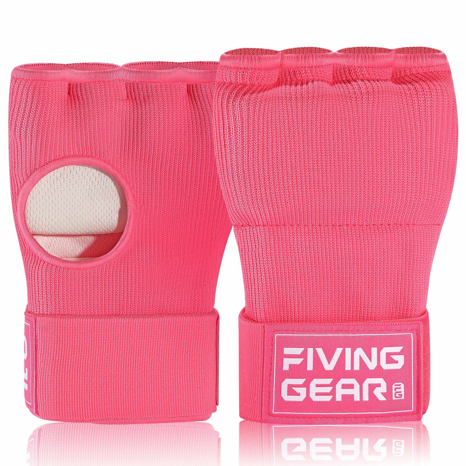 Гелевые боксерские перчатки FIVING M, Розовый, Pink