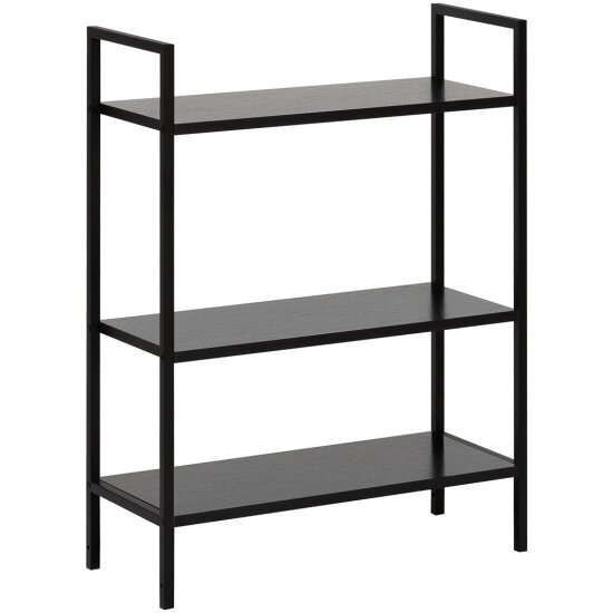 Стеллаж Leset Стилвуд 23 широкий, 3 полки Черный/Черный