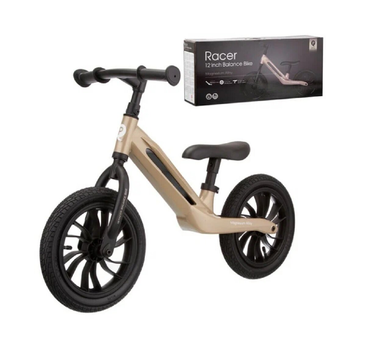 Беговел Qplay, магниевый, надувные колеса 12", регулируемое сиденье