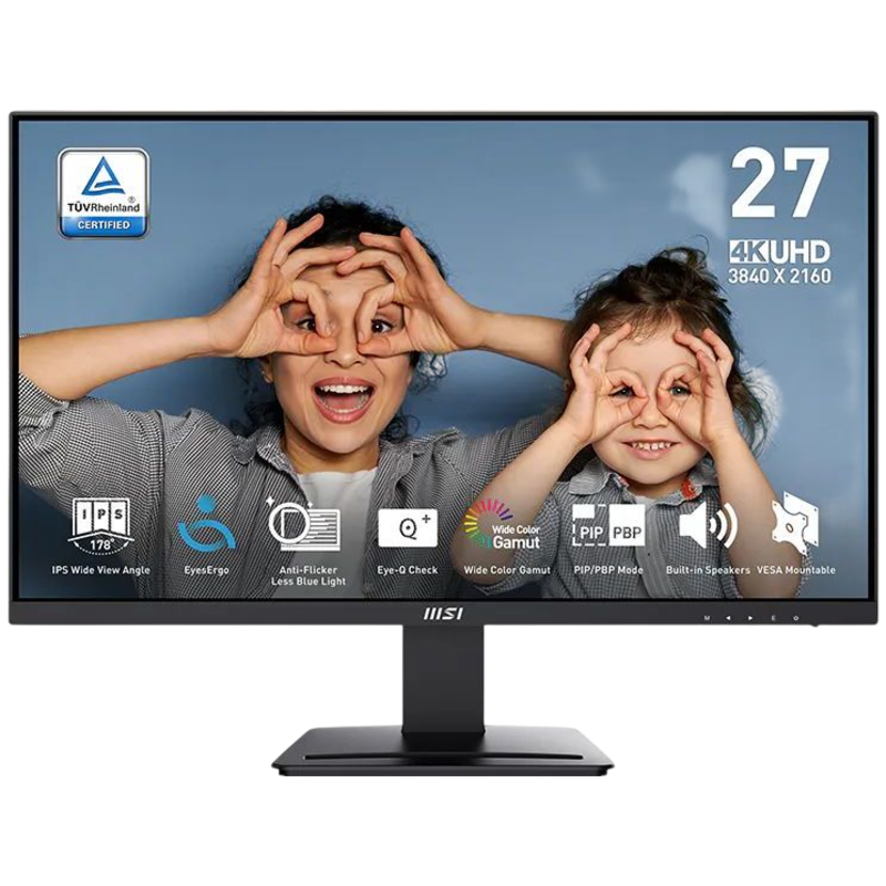 MSI Монитор 27.0 MSI PRO MP273U 9S6-3PB4CH-247, 3840x2160, IPS, черный (2xHDMI, DP, MM)