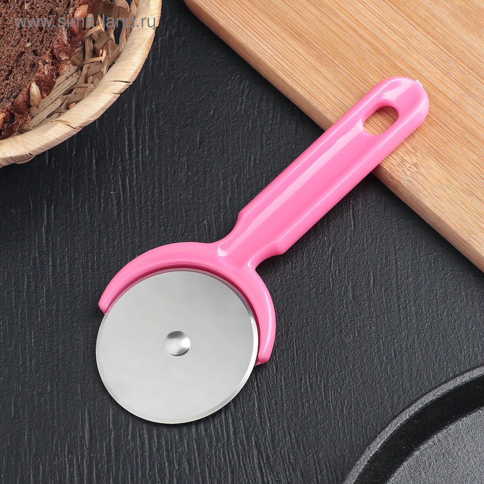 Нож для пиццы и теста Доляна «Наклон», 16.5 см, цвет в ассортименте