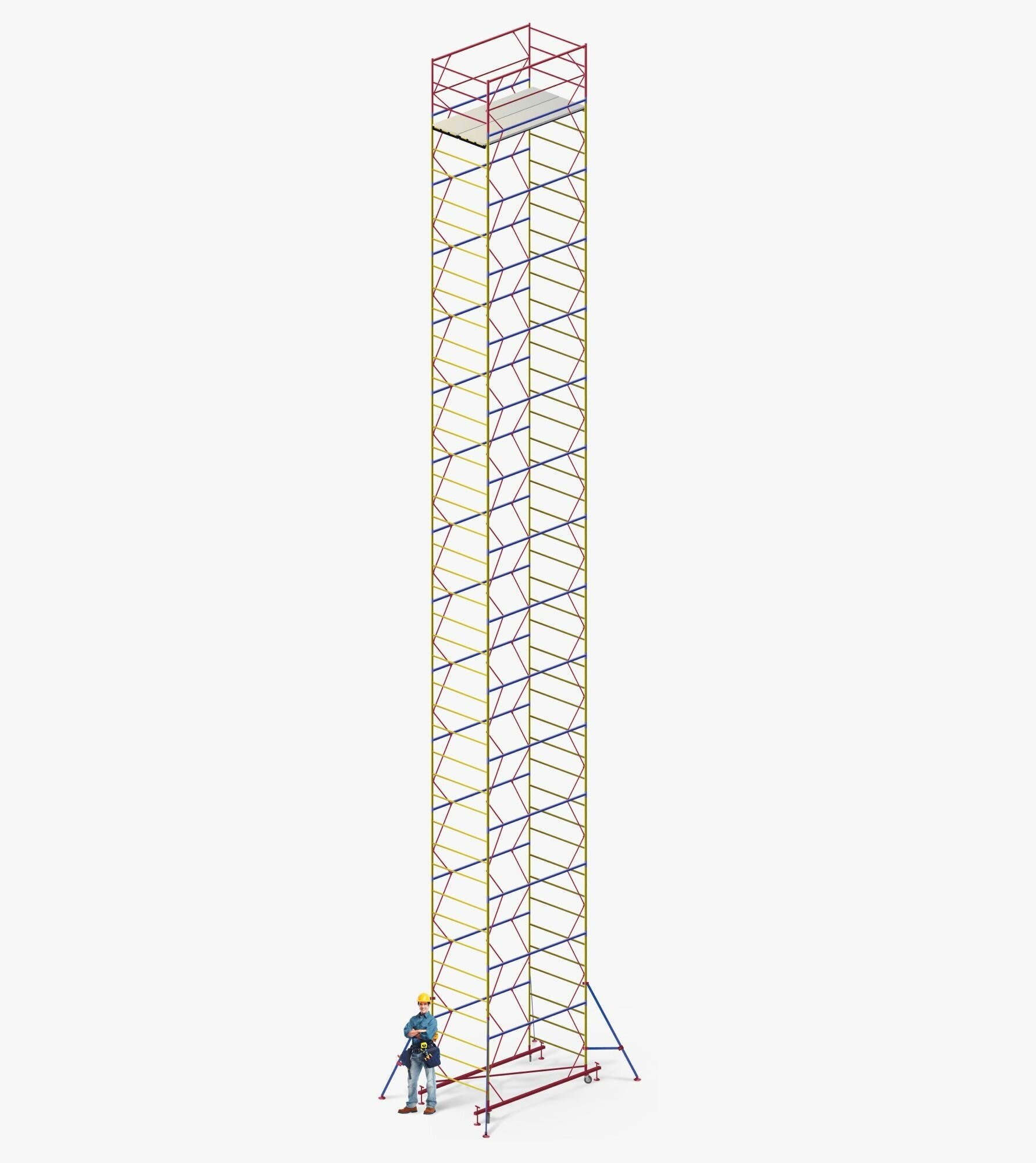 Вышка-тура 1.2 х 2.0 14 Секций, высота 18.4 м