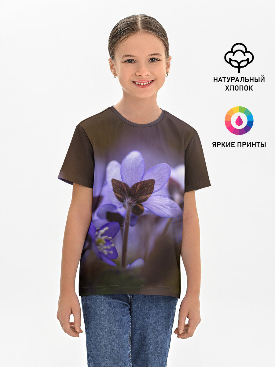 Футболка Lacotton.ru хлопковая детская хрупкий цветок фиалка