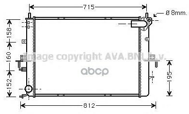 Радиатор системы охлаждения Ava арт. AU2152