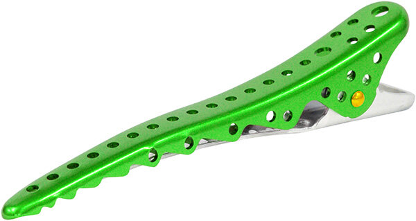 Зажимы для волос Y.s.park Shark clip green metal , зеленые, в упаковке -2 шт.