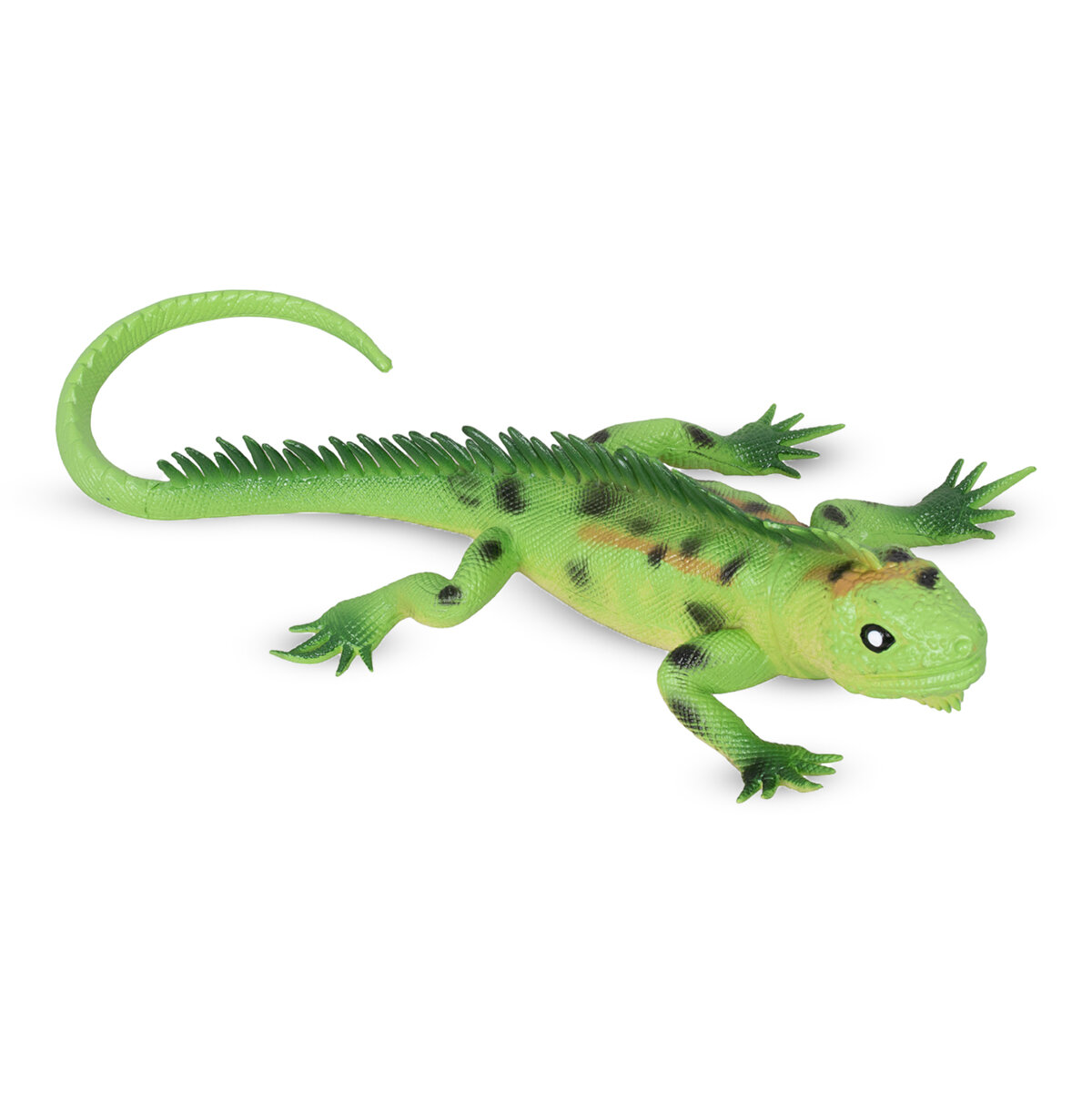 Фигурка TONG DE P9017D Ящерица, с пищалкой, от 3 лет, пластик, зеленый