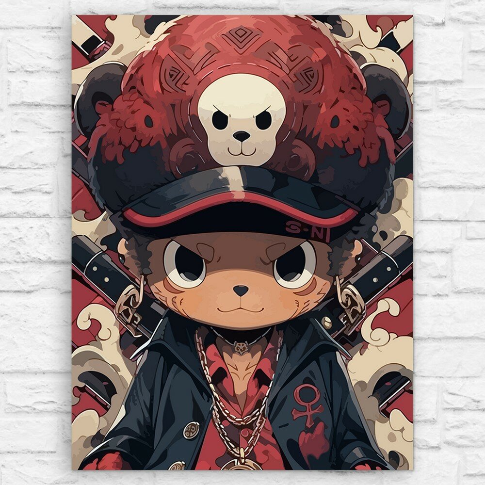 Картина по номерам на холсте аниме ван пис (One piece, Тони-Тони Чоппер) - 14978 В 30x40