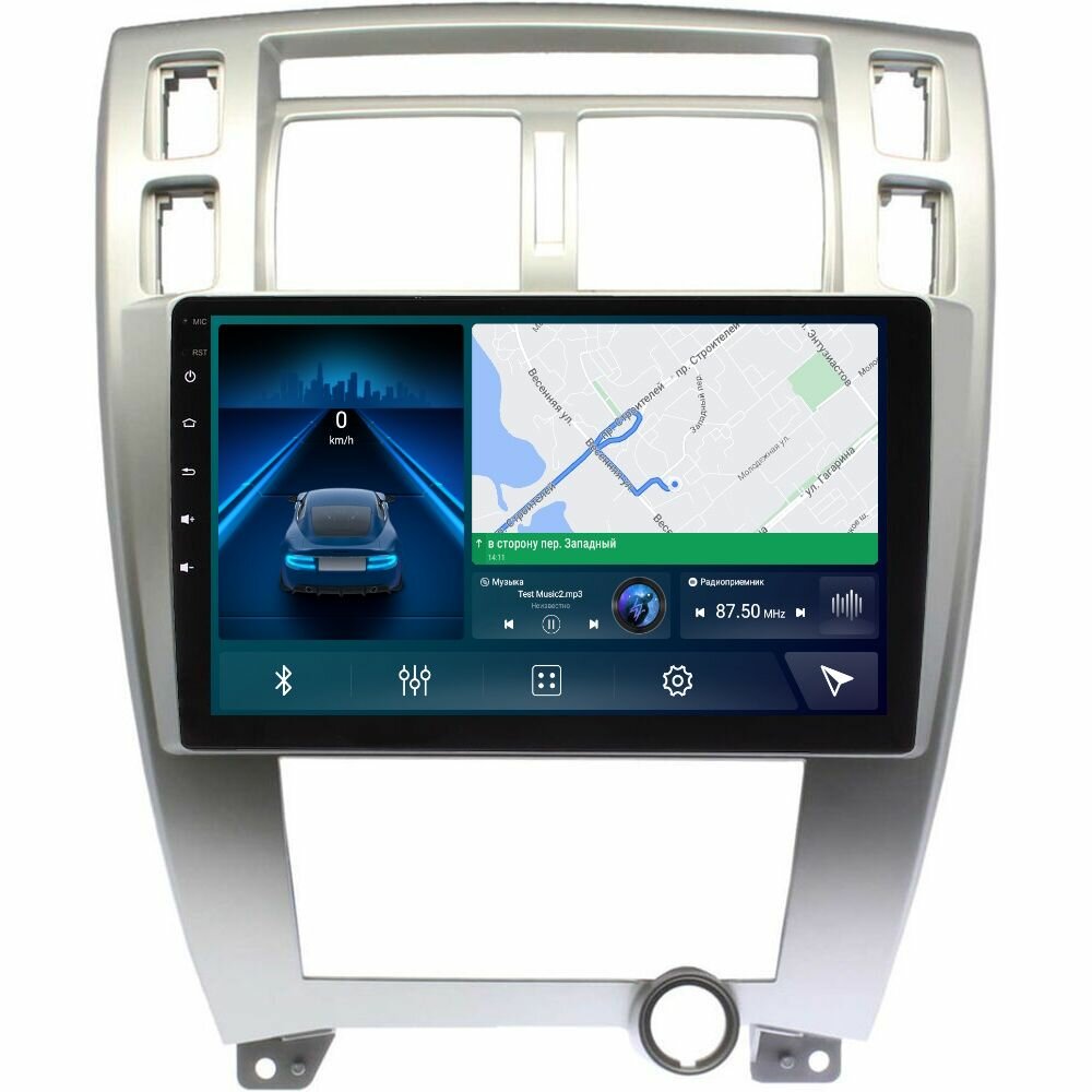 Магнитола CRS-300 Хендай Тюсон 2004-2010 Hyundai Tucson JM - Android 13 - Процессор 8 ядер - Память 4+64Gb - Carplay - DSP 36 полос - 4G(Sim)