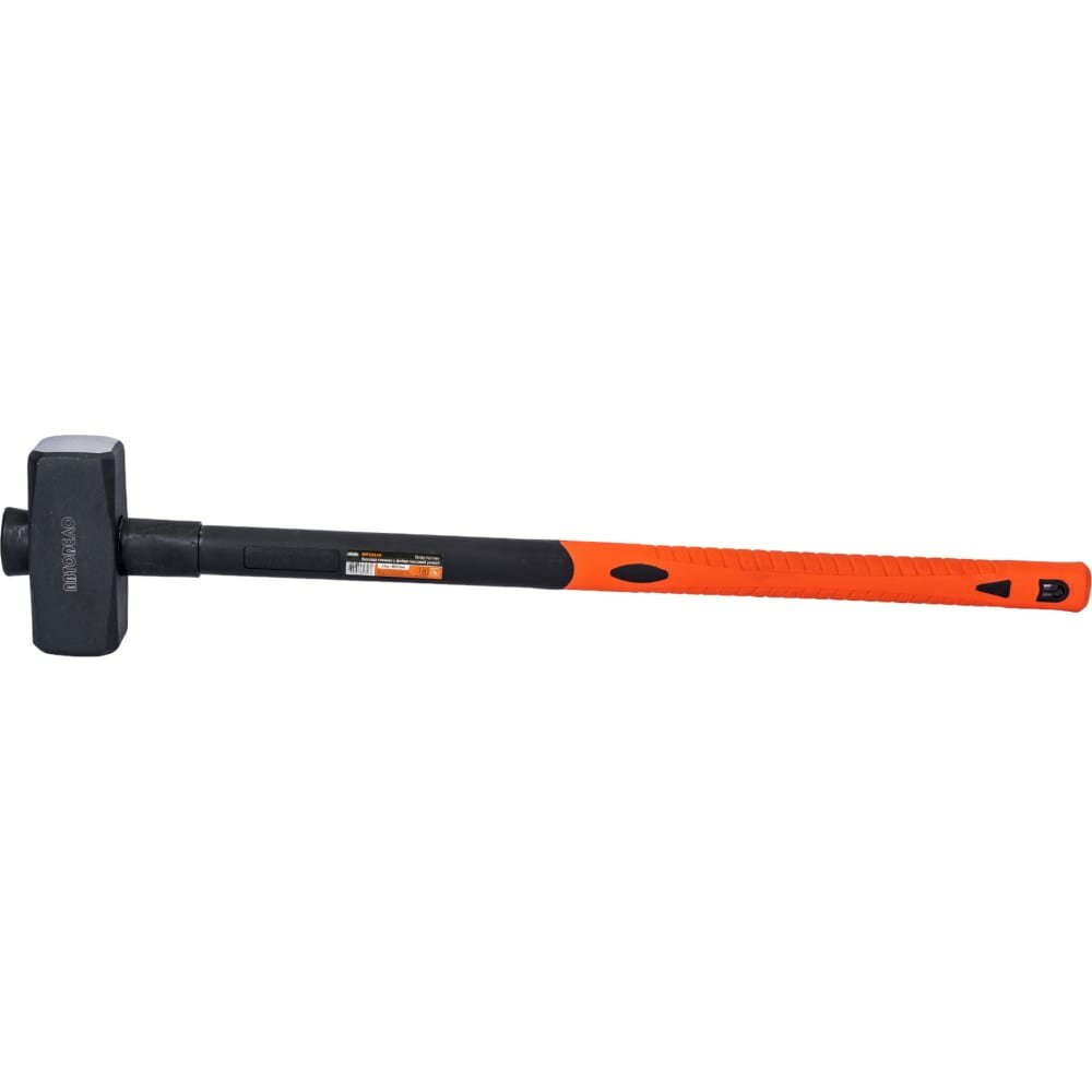 Кованая кувалда Автоdело с длинной фибергласовой ручкой 4 кг 30306 16073, резиновая, защищенная