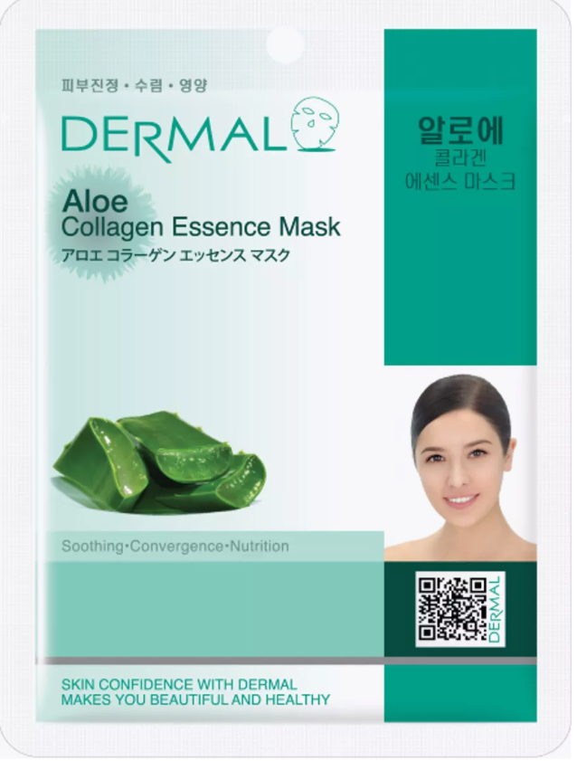 DERMAL Тканевая маска с алоэ и коллагеном 23 г