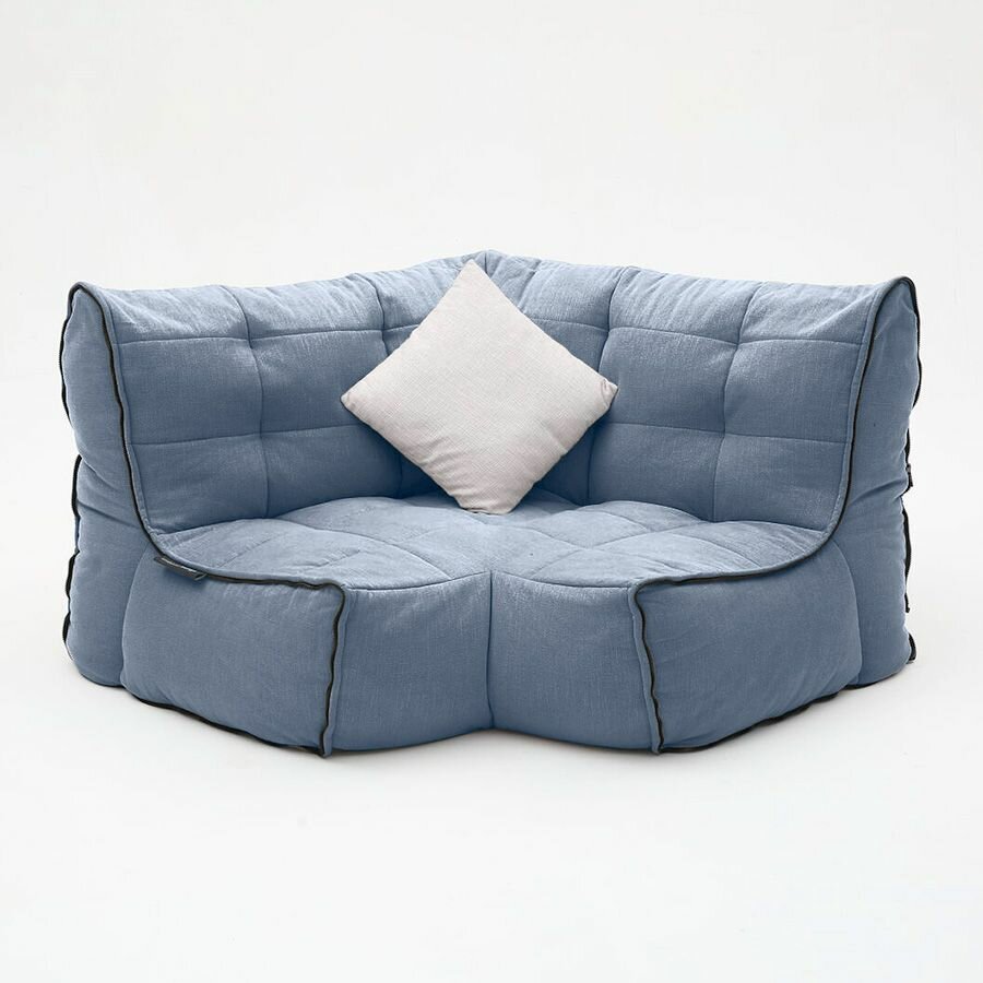 Угловая секция для модульного дивана Twin Modular Corner - Blue Jazz (шенилл, голубой) - возможность собрать диван под свой размер