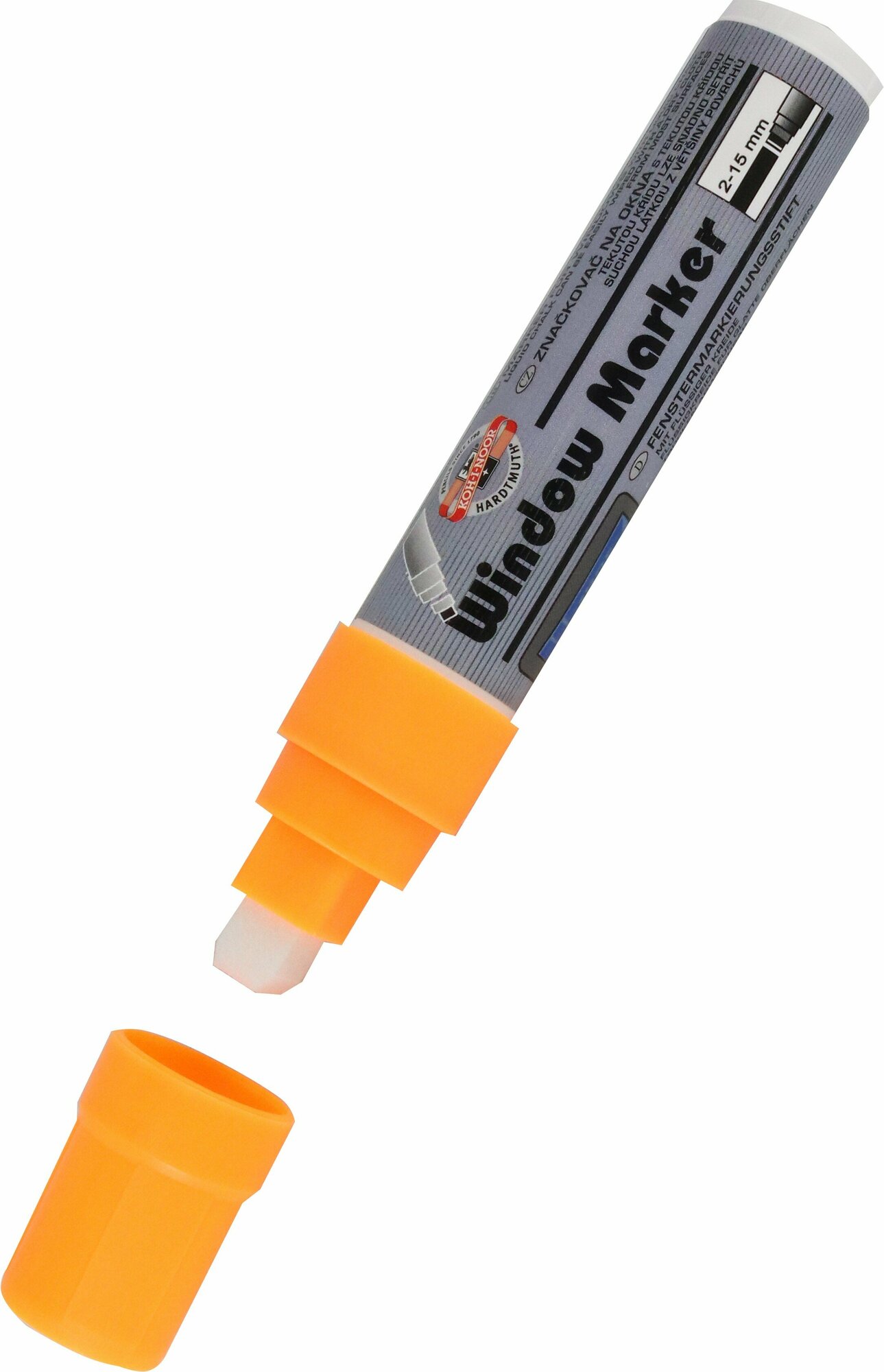 Маркер по стеклу с жидким мелом, оранжевый